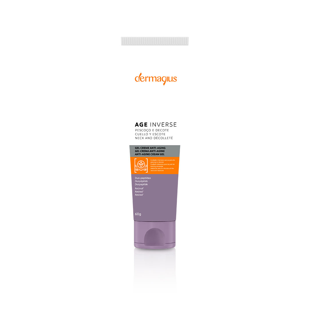 Age Inverse Pescoço e Decote Gel Creme - DERMAGIUS | Perfumes e Companhia